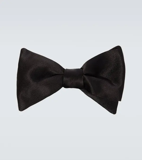 Giorgio Armani Silk Bow Tie - Black