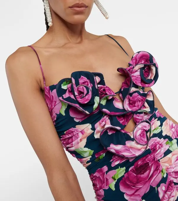 Magda Butrym Floral Ruched Minidress