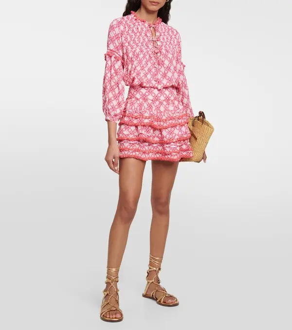 Poupette St Barth Bibi Printed Miniskirt