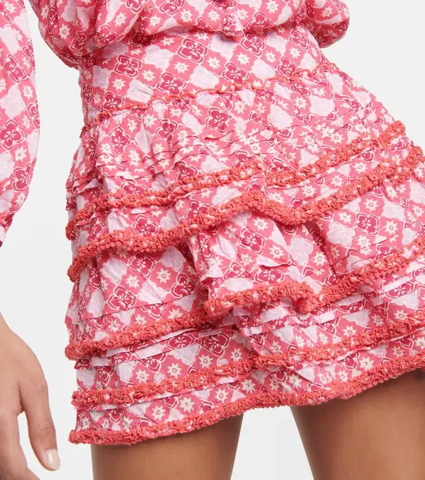 Poupette St Barth Bibi Printed Miniskirt