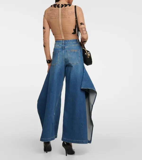 Burberry High-rise Wide-leg Jeans
