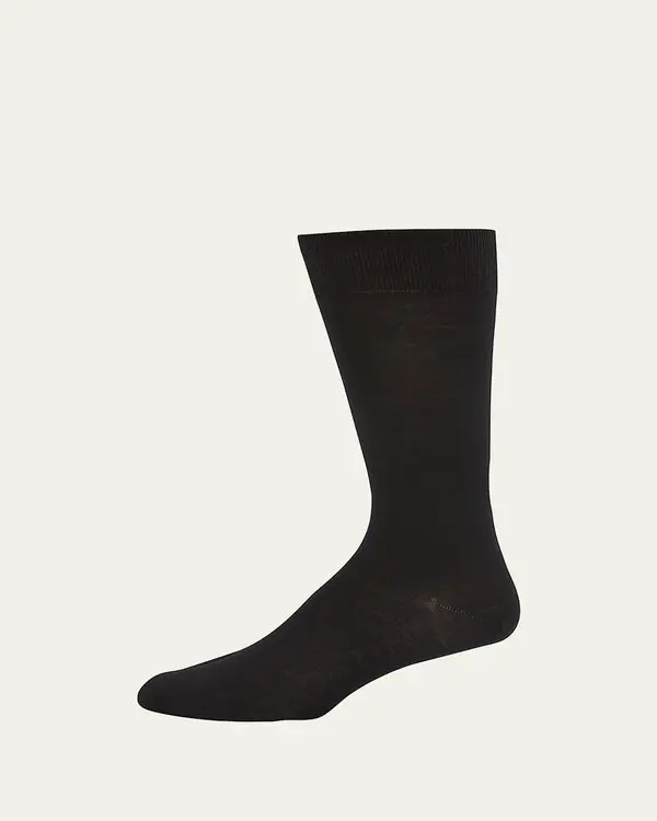 BRESCIANI Knit Crew Socks - Black