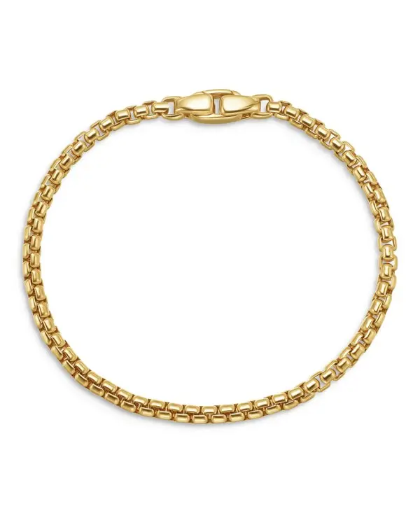 David Yurman 18k Chain Box Chain Flex Bracelet - Gold
