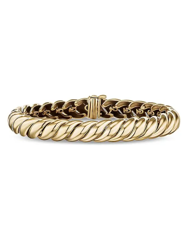 David Yurman 18k Yellow Sculpted Cable Bracelet - Gold