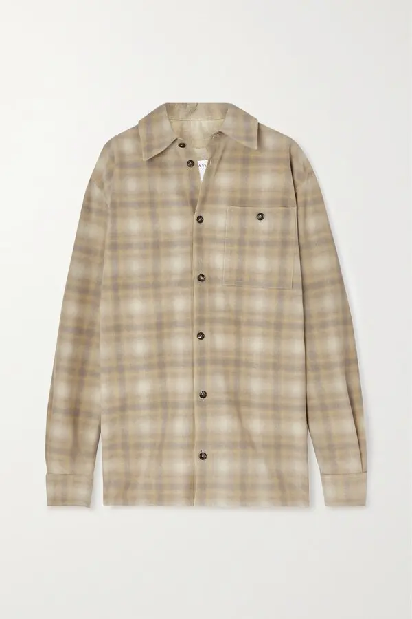 Checked Leather Shirt