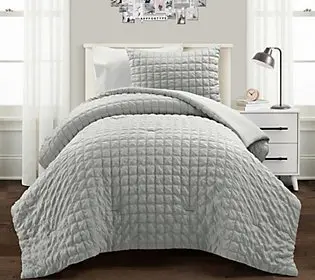 LUSH DECOR Crinkle Textured Dobby Comforter 2-p Iece Twin Xl - One-color
