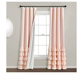 LUSH DECOR Allison Ruffle Window Curtain Panel 40' X 84' B Y