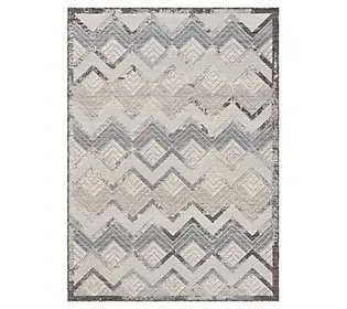 OX BAY TRADING CO. Ox Bay Chevron Pet Indoor/outdoor Area Rug, 7'1 X 8'10 - One-color