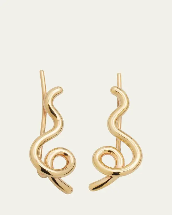 Bea Bongiasca 9k Yellow Wow Mini Climber Earrings