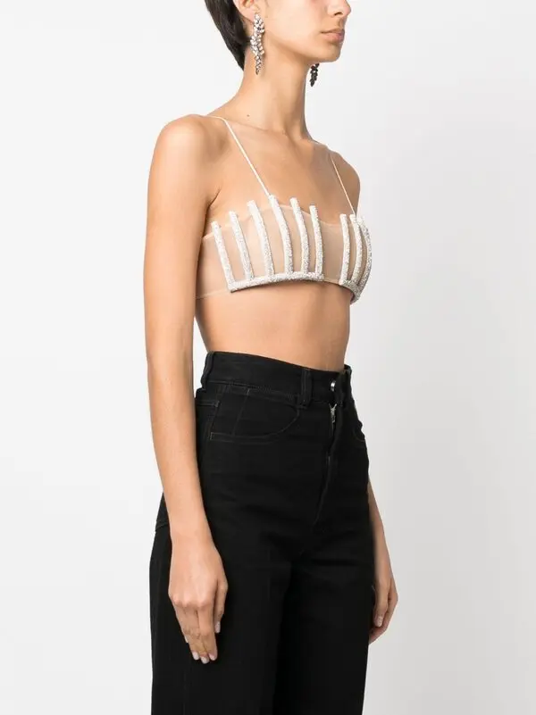 NUE Lotus Rhinestone-embellished Bralette