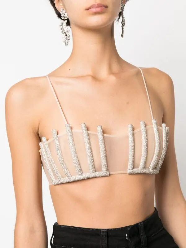 NUE Lotus Rhinestone-embellished Bralette