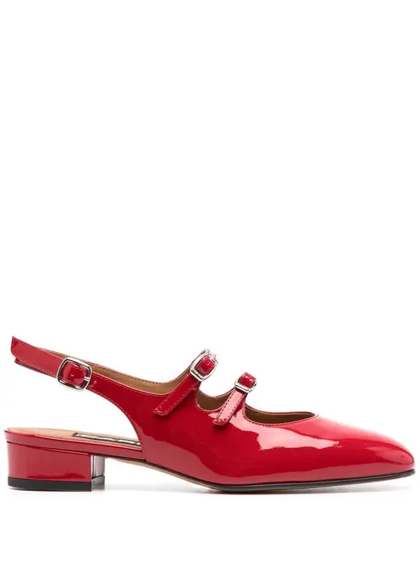 CAREL Peche Patent-leather Mary Jane Pumps - Red