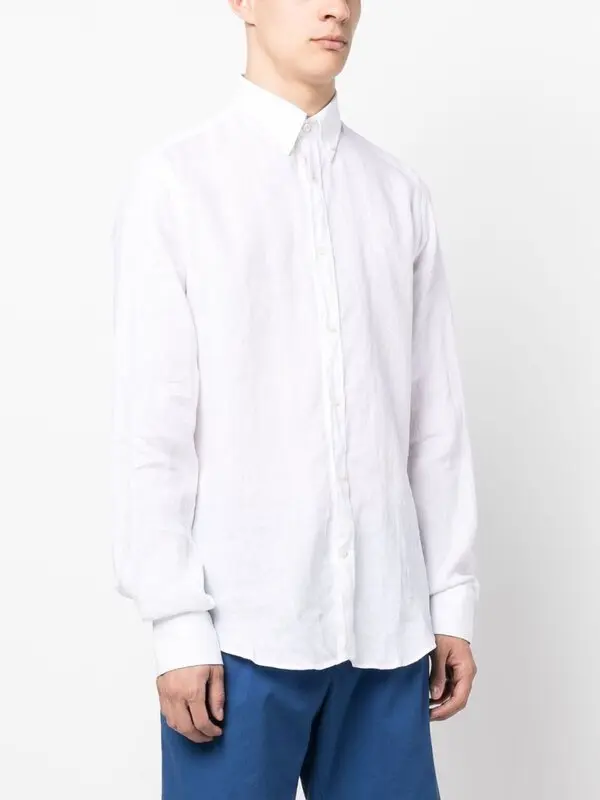 Paul & Shark Long-sleeve Linen Shirt - White