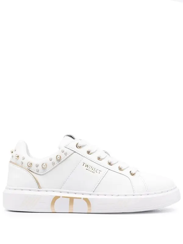 TWINSET Pearl-embellished Low-top Sneakers