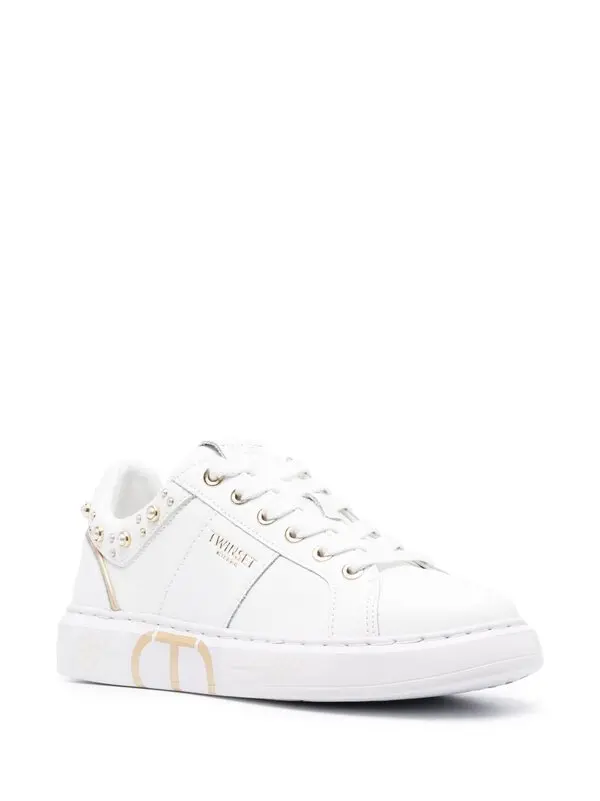 TWINSET Pearl-embellished Low-top Sneakers