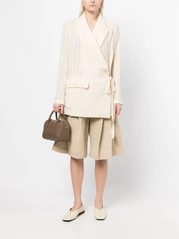 UMA WANG Oversize Wraparound Blazer - Neutrals