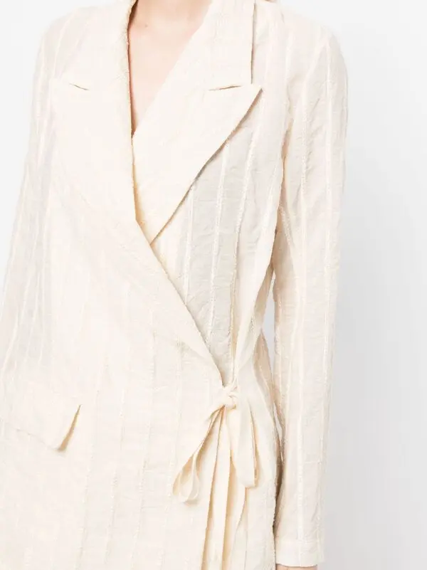 UMA WANG Oversize Wraparound Blazer - Neutrals