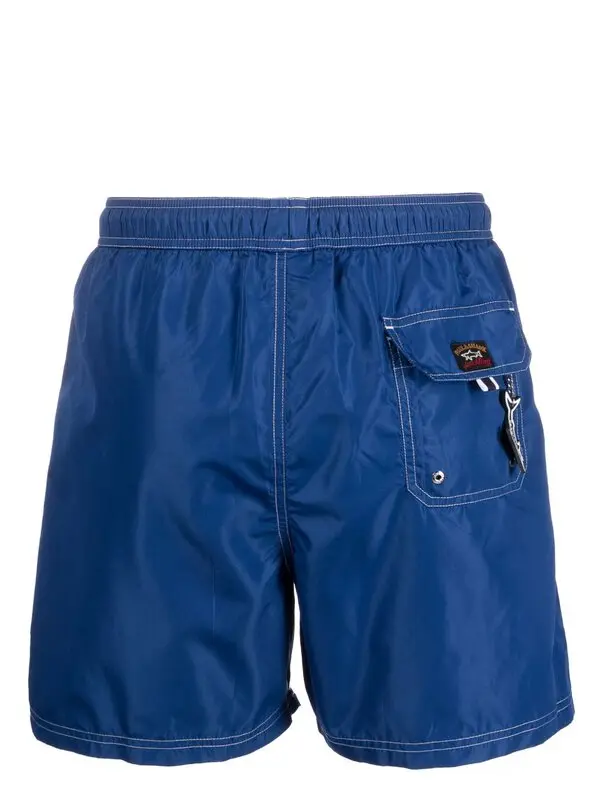 Paul & Shark Logo Print Swim Shorts