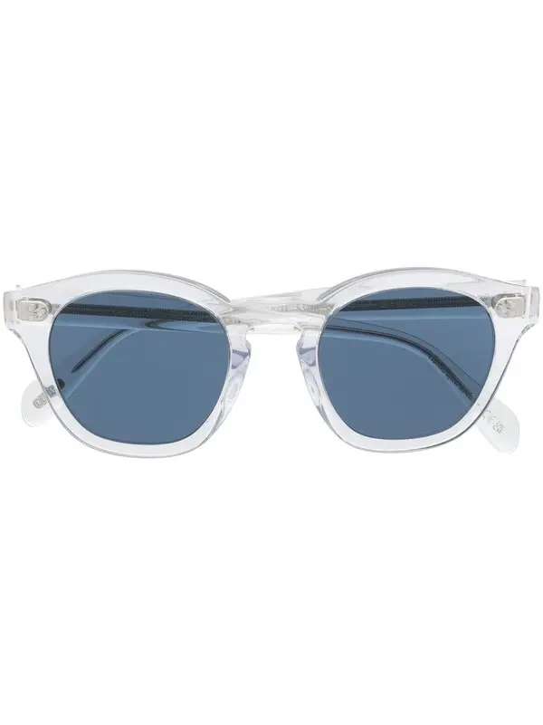 Oliver Spencer Round-frame Tinted Sunglasses - Blue