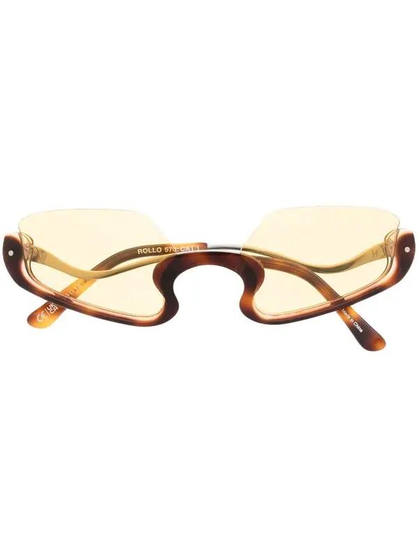 Henrik Vibskov Rollo Tortoiseshell Effect Sunglasses - Brown
