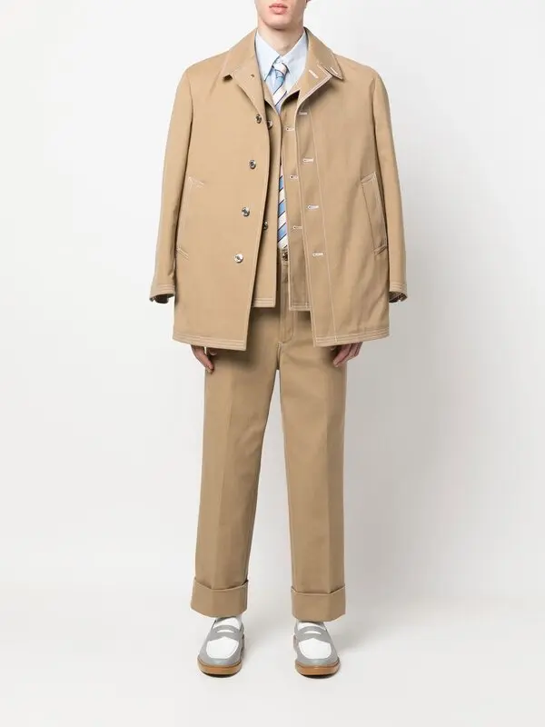 Thom Browne Single-breasted Coat - Neutrals