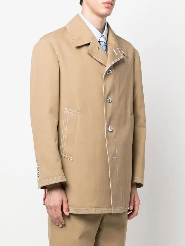 Thom Browne Single-breasted Coat - Neutrals
