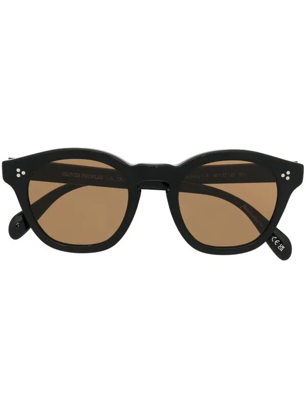 Oliver Spencer Lewen Round-frame Sunglasses - Brown