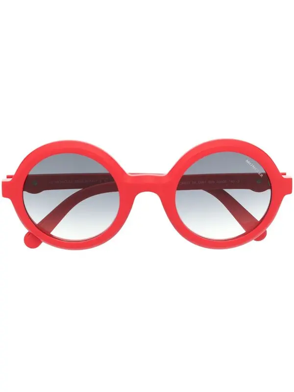 Moncler Orbit Round-frame Sunglasses - Red