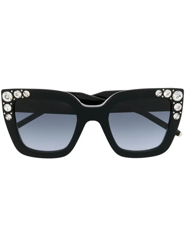 Carolina Herrera Oversized Crystal-embellished Sunglasses - Black