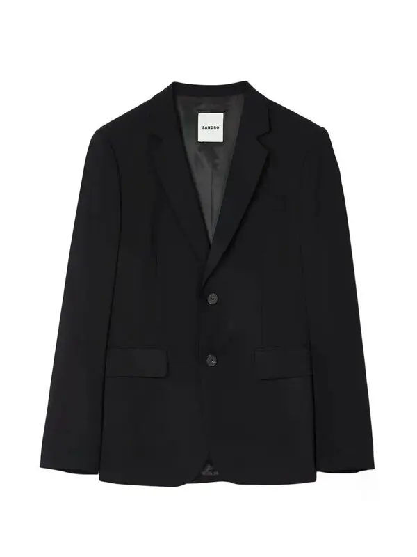 Sandro Virgin Wool Suit Jacket - Black