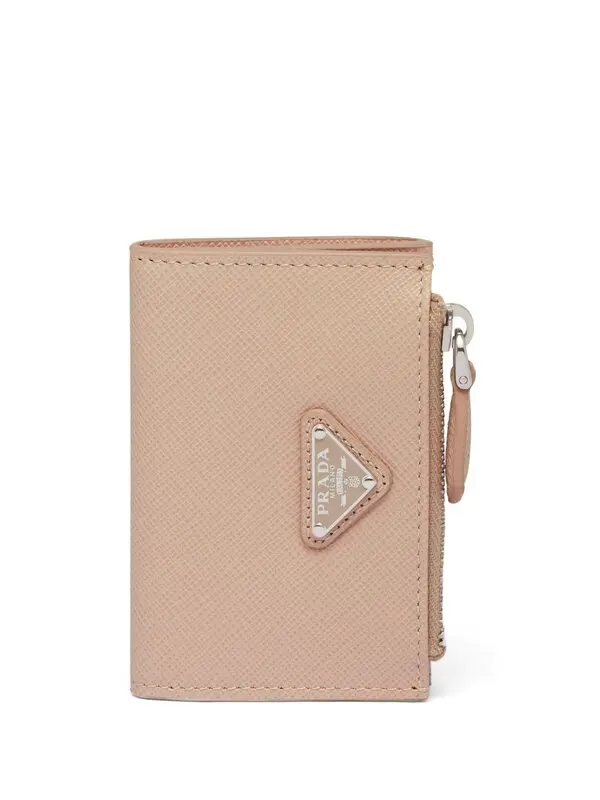 Prada Logo-plaque Leather Cardholder - Pink