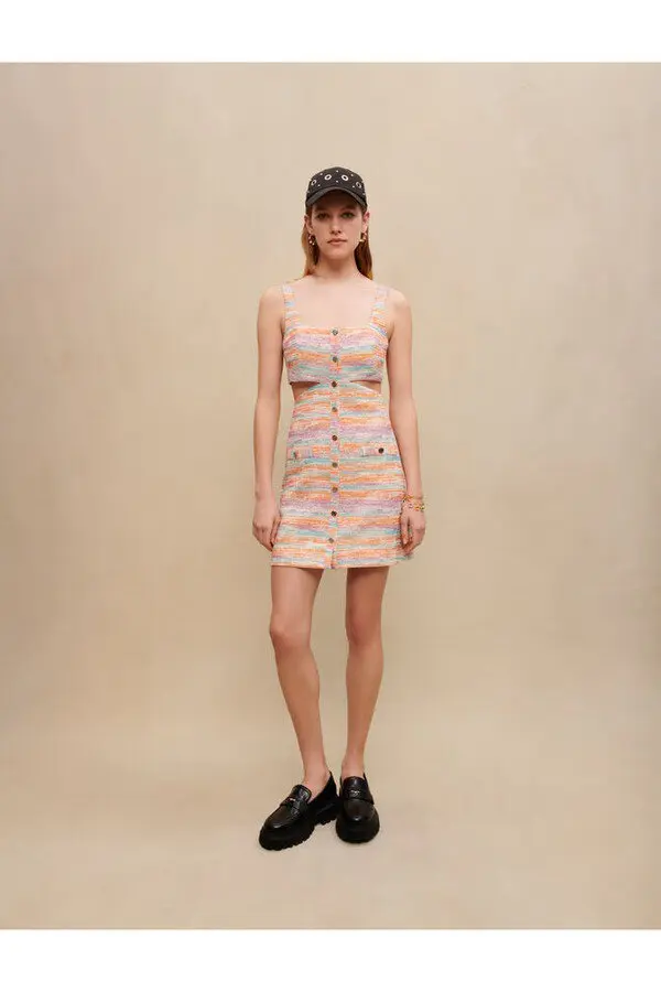 Maje Mini Dress With Cut-outs