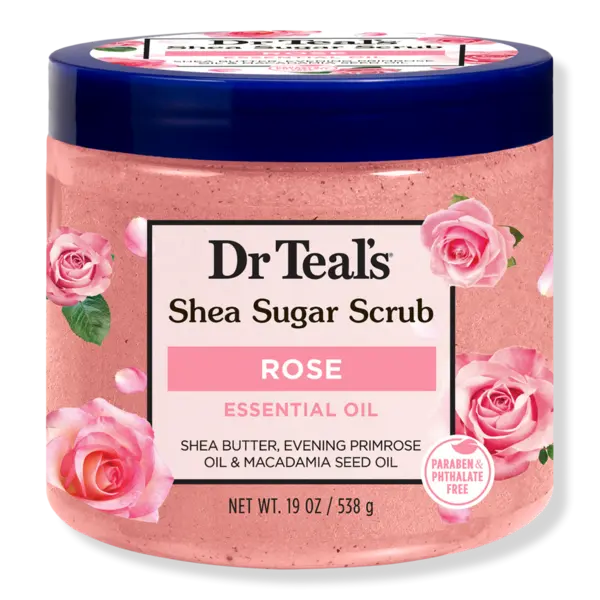 DR TEAL'S Shea Sugar Scrub With Rose Essential Oil & Macadamia Oil - One-color
