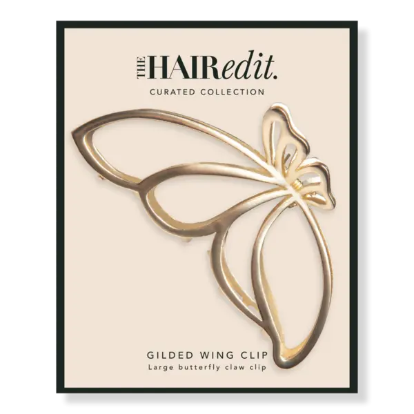 THE HAIR EDIT Gold Gilded Wing Butterfly Claw Clip
