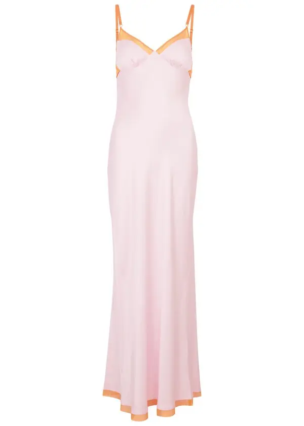 Bec & Bridge Joelle Satin Maxi Dress In Pink - 60% Off | Editorialist