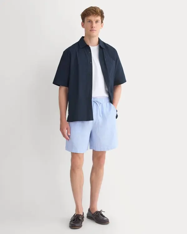 Everlane Linen Easy Short - Light Blue