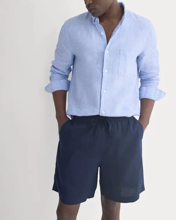 Everlane Linen Easy Short - Navy