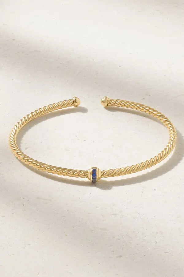David Yurman Cable Classics 18-karat Sapphire Cuff