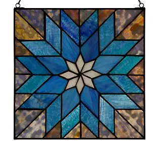 RIVER OF GOODS 12h Irene Stained Glass Window Panel - One-color
