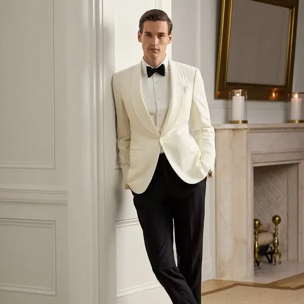 Ralph Lauren Gregory Hand-tailored Tuxedo Trouser - Black