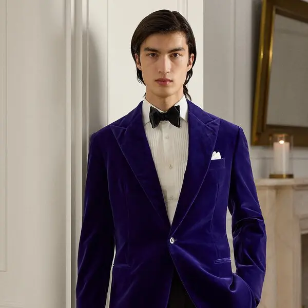 Ralph Lauren Kent Hand-tailored Velvet Jacket - Purple