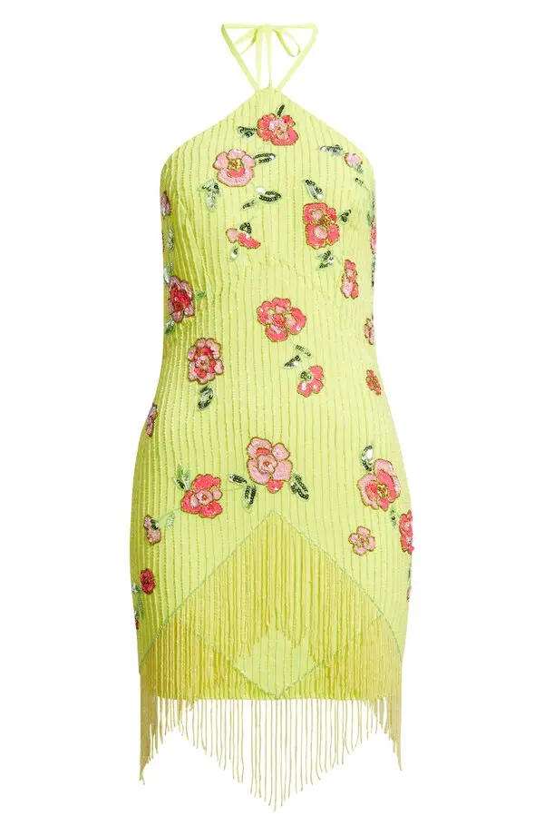 asos sequin fringe dress ASOS DESIGN paillette sequin embellished fringe mini dress in pink