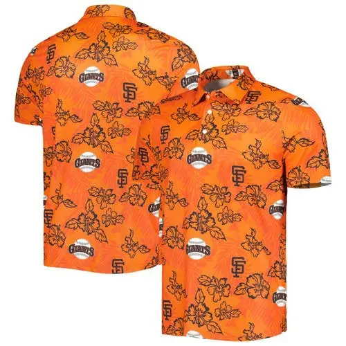 Reyn Spooner San Francisco Giants Cooperstown Collection Puamana Print Polo - Orange