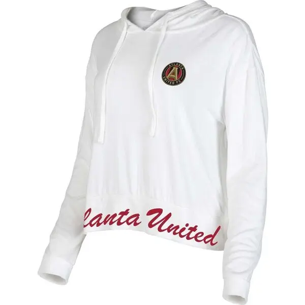 CONCEPTS SPORT Atlanta United Fc Accord Hoodie Long Sleeve Top - White