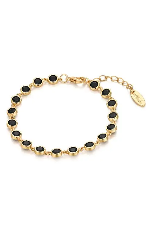 Ettika Cubic Zirconia Bracelet - Black