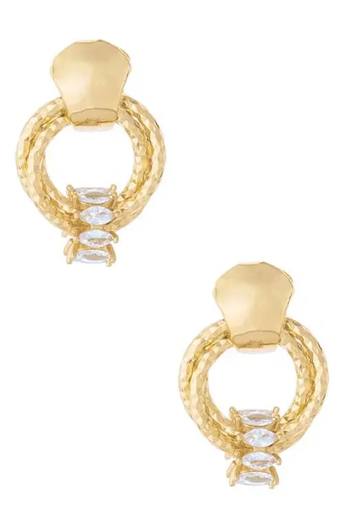 Ettika Mini Barrel Drop Earrings - Gold