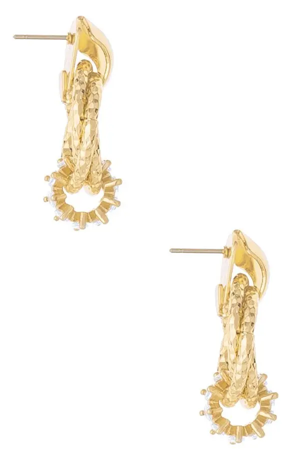 Ettika Mini Barrel Drop Earrings