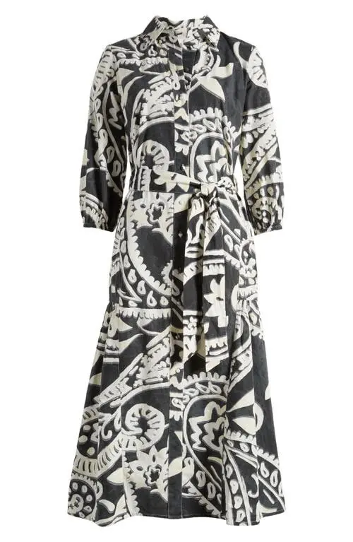 RIVER ISLAND Shelly Tie Waist Shirtdress