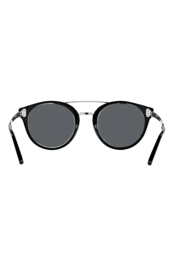 Ralph Lauren 49mm Round Frame Sunglasses - Black