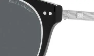 Ralph Lauren 49mm Round Frame Sunglasses - Black